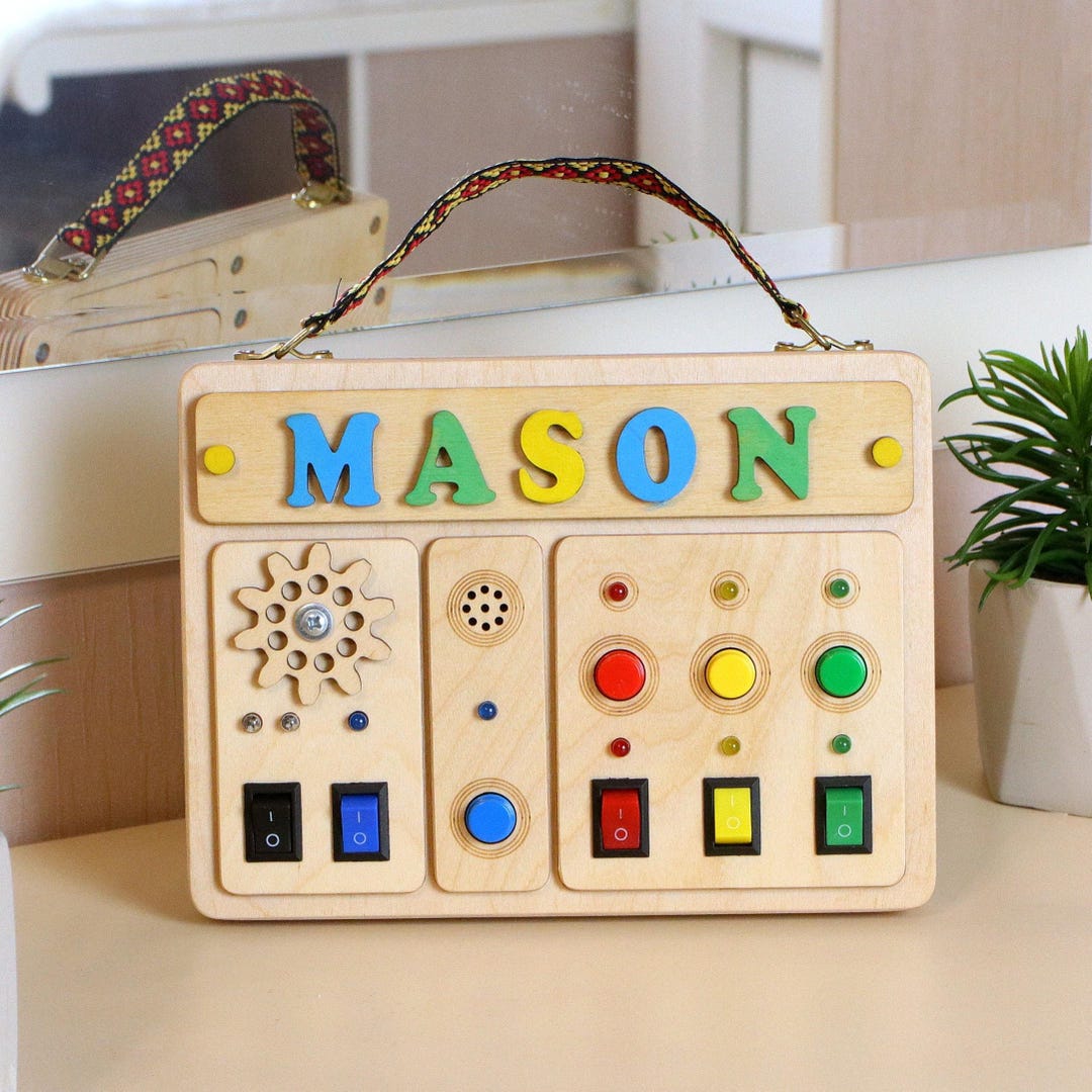 Montessori Toddler Busy Board With LED Lights - Fun Electronic ...