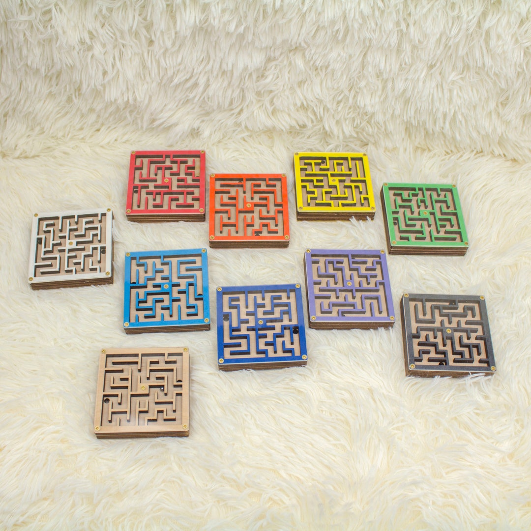 Wooden Labyrinth Maze Game: Montessori Travel Toy for Toddlers - Etsy