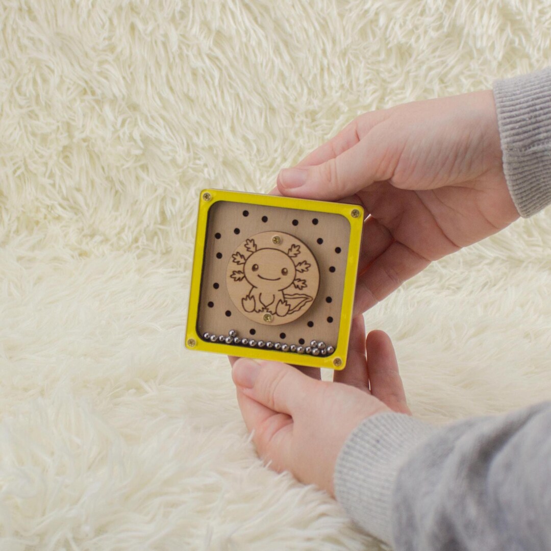 Axolotl Wooden Marble Maze for Kids 2-3 Years - Montessori Balance and ...