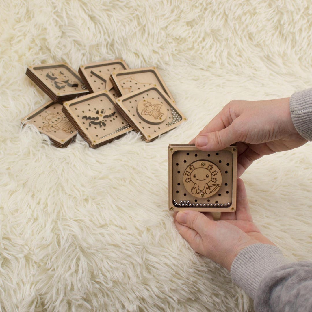 Axolotl Marble Maze: Wooden Stress Relief Toy - Etsy Canada