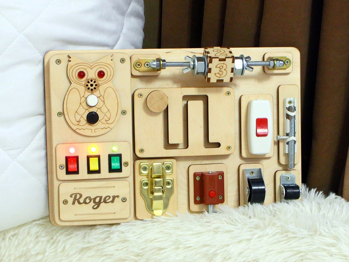 Busy Board With Light Switch LED Light Busy Board Electronic - Etsy