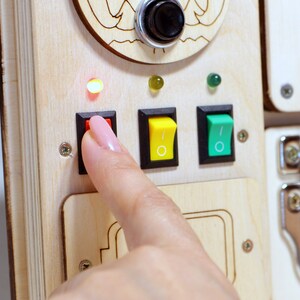 Busy Board With Light Switch LED Light Busy Board Electronic | Etsy