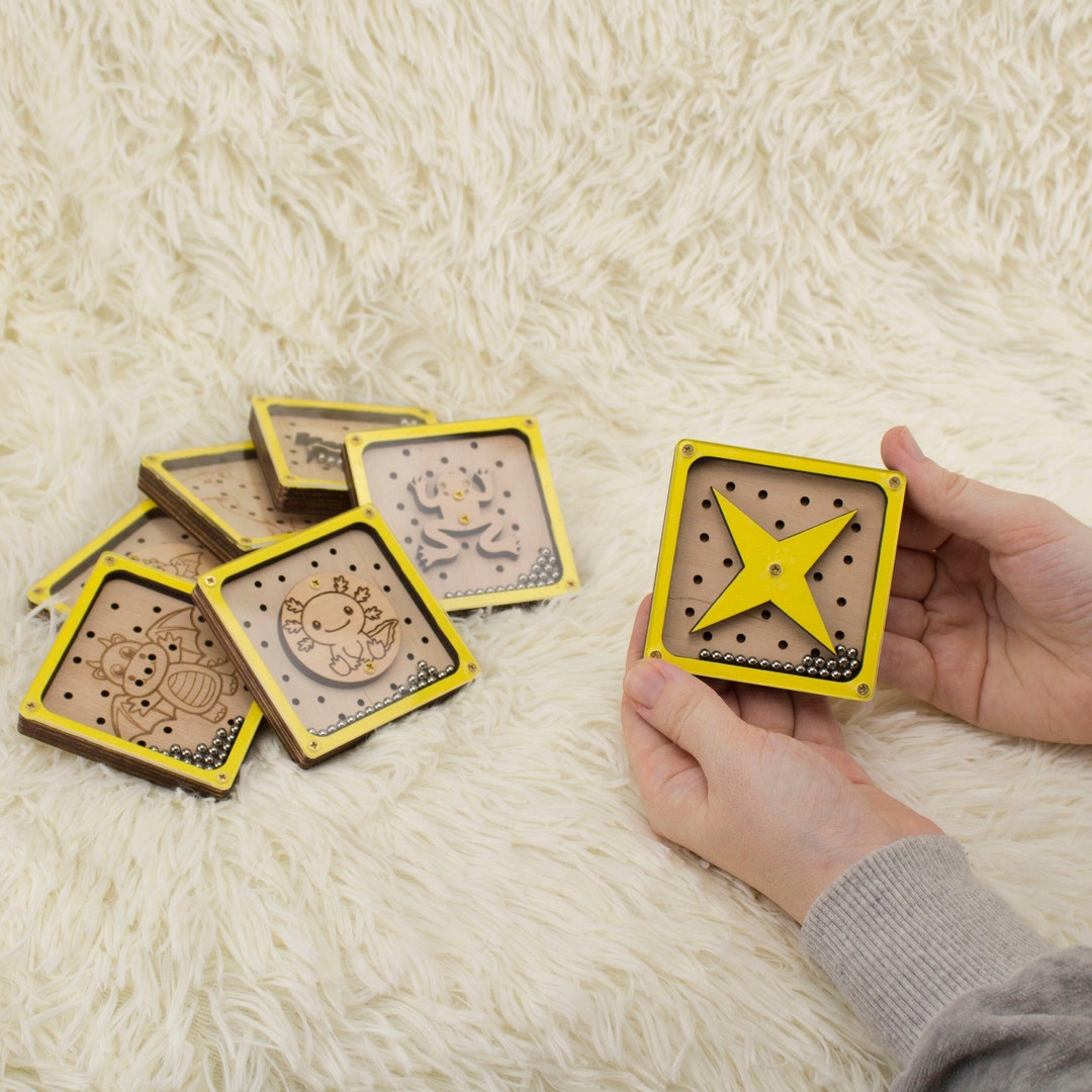 Adhd Small Wooden Marble Brain Game for Seniors, Anti-stress Balance ...