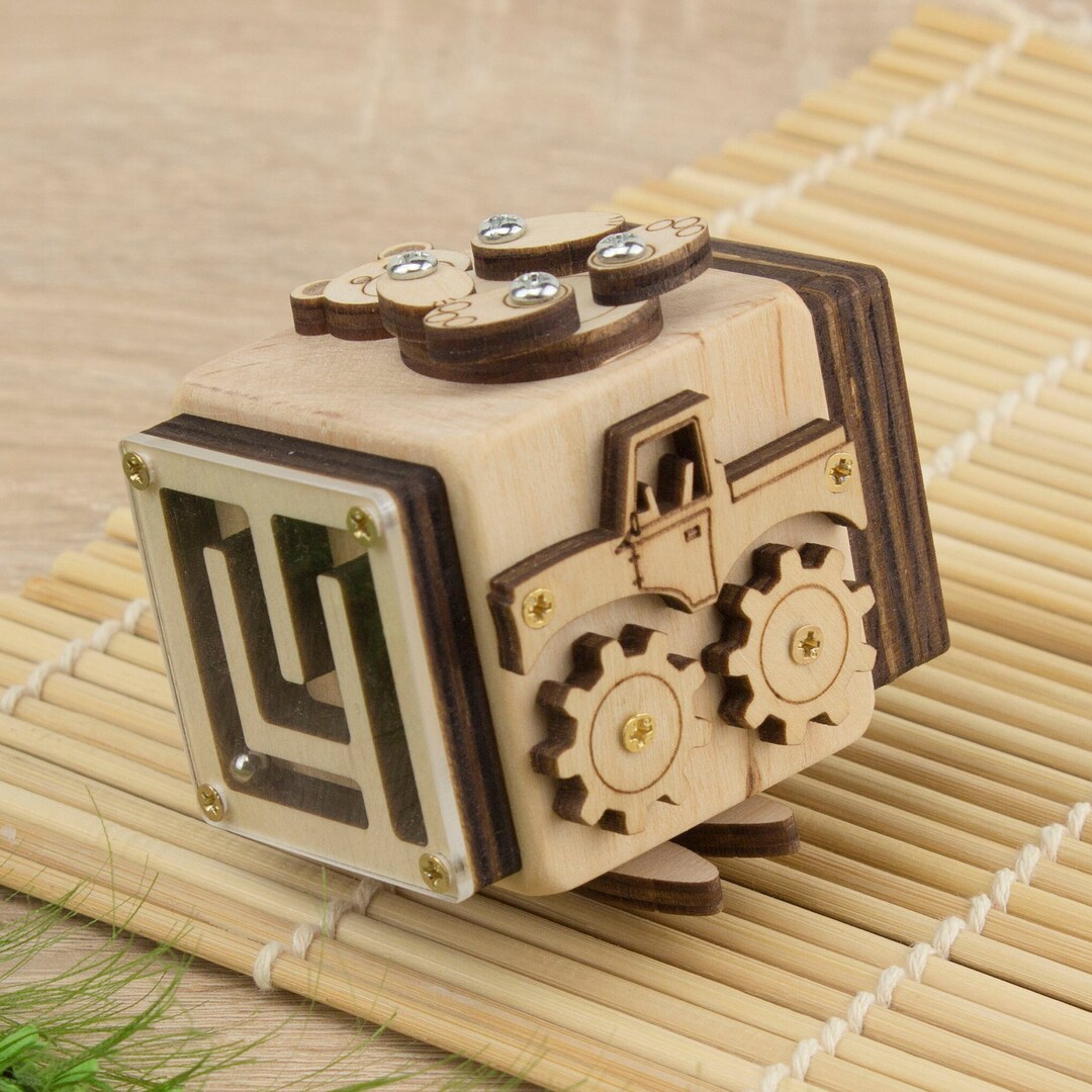 Wooden Sensory Cube: Montessori Activity Toy for Toddlers - Etsy