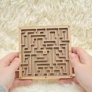 Wooden Labyrinth Maze: Montessori Homeschool Activity, Kids Birthday ...
