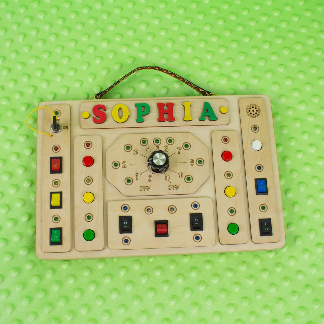 Electrical Busy Board With LED Lights - Montessori Learning Toy - Etsy