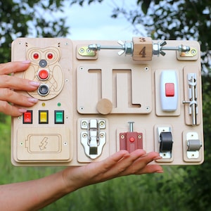 Busy Board With Light Switch LED Light Busy Board Electronic | Etsy