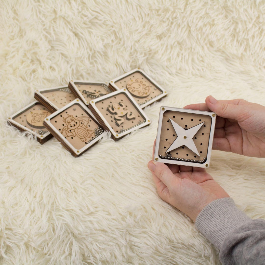 Wooden Star Balance Maze – Relax Toy for Adults and Seniors - Etsy