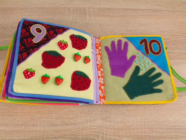 Learn to Count Busy Book 2 Year Old Toddler Quiet Book - Etsy