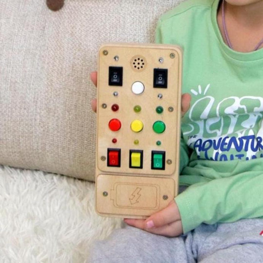 Personalized LED Light Switch Busy Board: Toddler Sensory Toy - Etsy