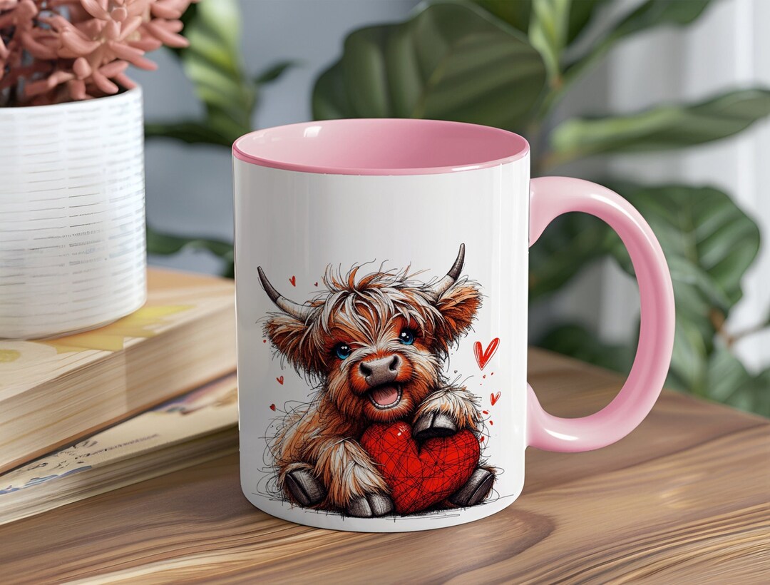 Personalised Highland Cow Coffee Mug | Scottish Highlands Ceramic Cup ...