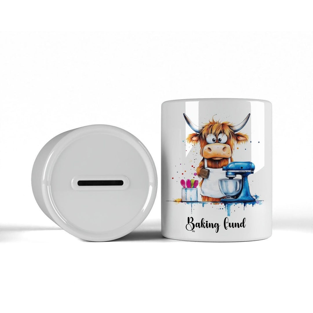 Ceramic Bank - Highland Cow Ceramic Bank - Money Pot - Highland Cow ...