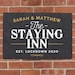 Personalised Staying Inn Metal Sign - Etsy