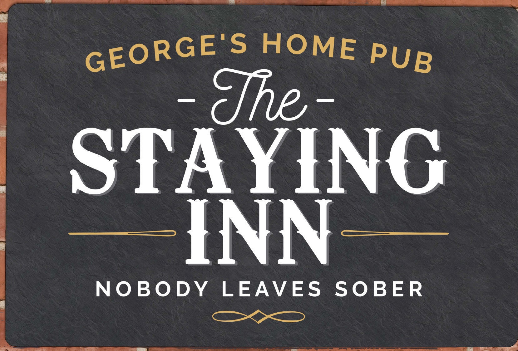 Personalised Staying Inn Metal Sign - Etsy