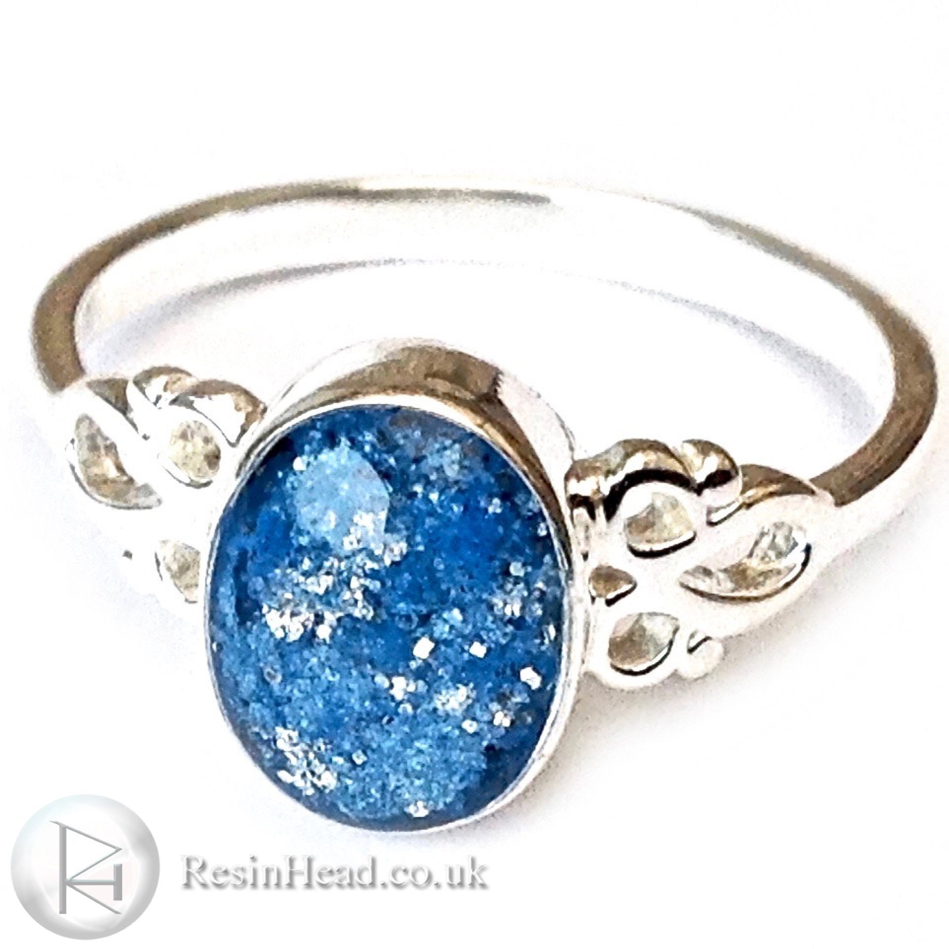 Scroll Shank Ring Solid Sterling Silver 8x6 or 6x4mm Setting - Etsy UK