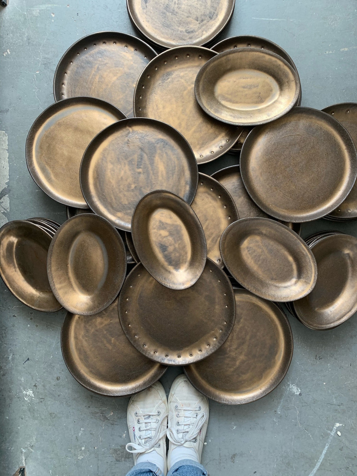 Ceramic Plate Handmade Plate Rustic Plate Ceramic Gold - Etsy