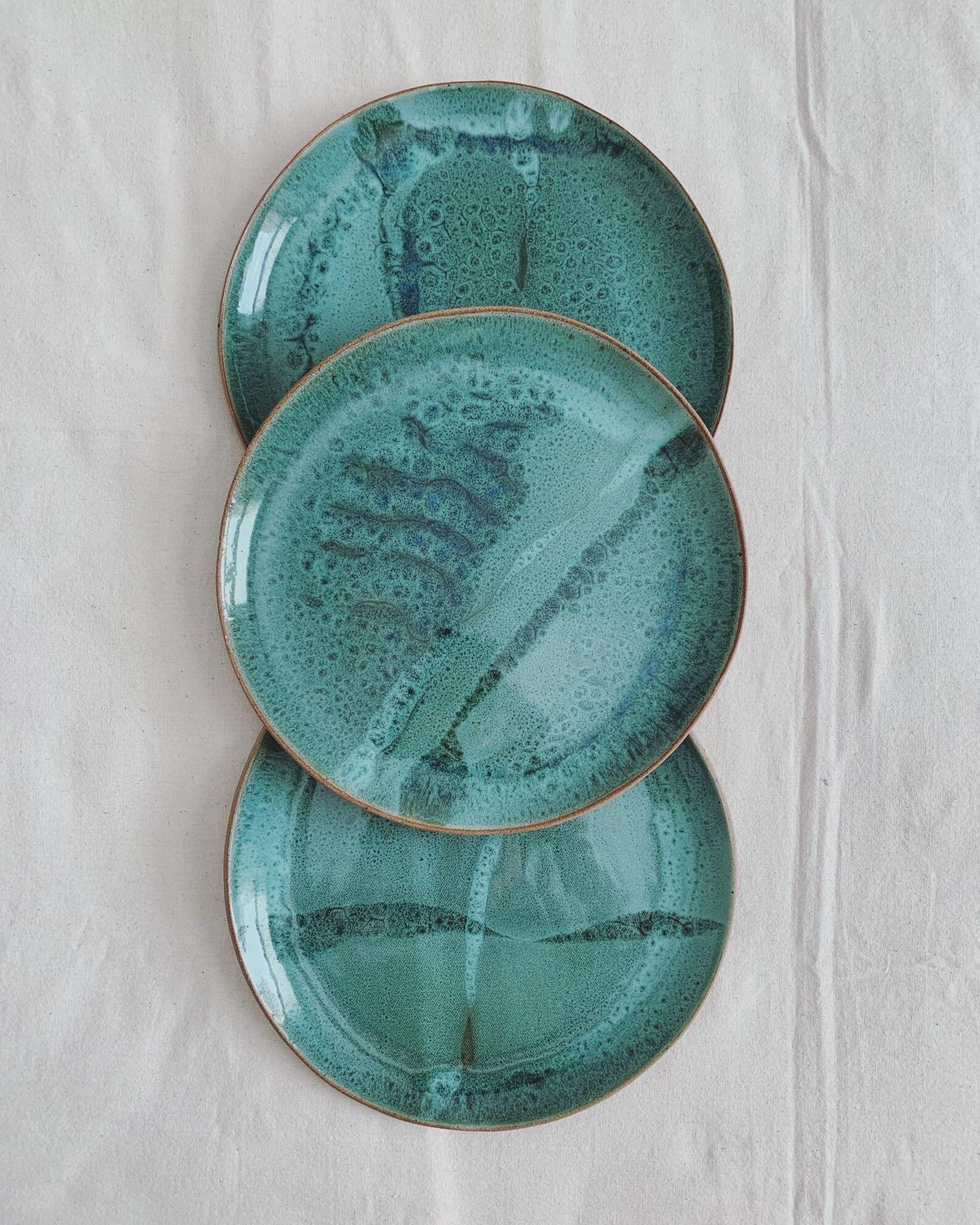 Green Ceramic Plate Handmade Ceramic Plate Ceramic Dinner - Etsy
