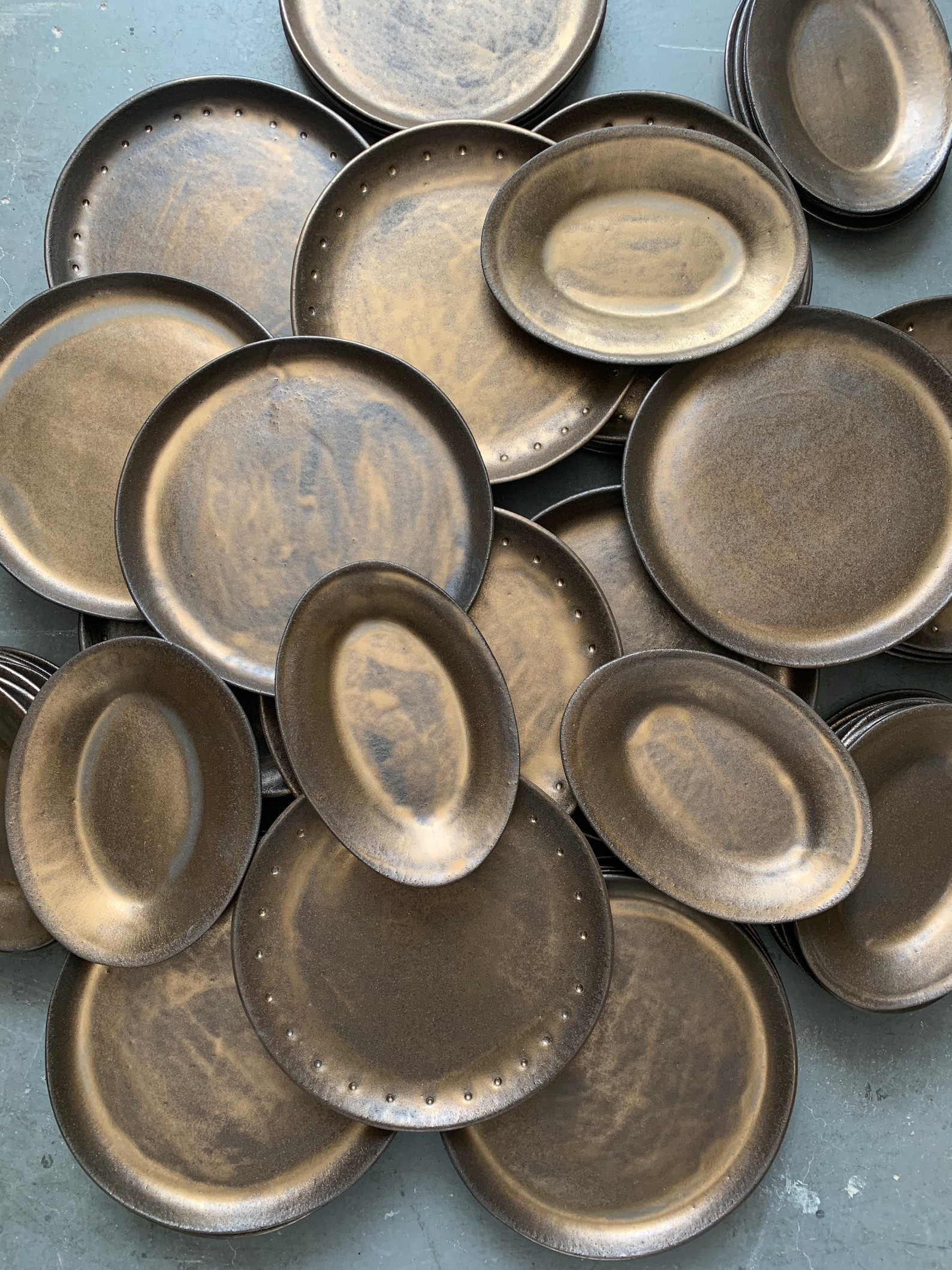 Rustic Gold Ceramic Plate, Gold Ceramic Plate, Ceramic Dinner Plate ...