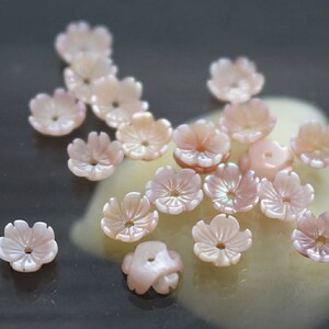 Natural Pink MOP Shell Flower Beads, Pink Shell 6 Mm 8 Mm 10mm Beads ...