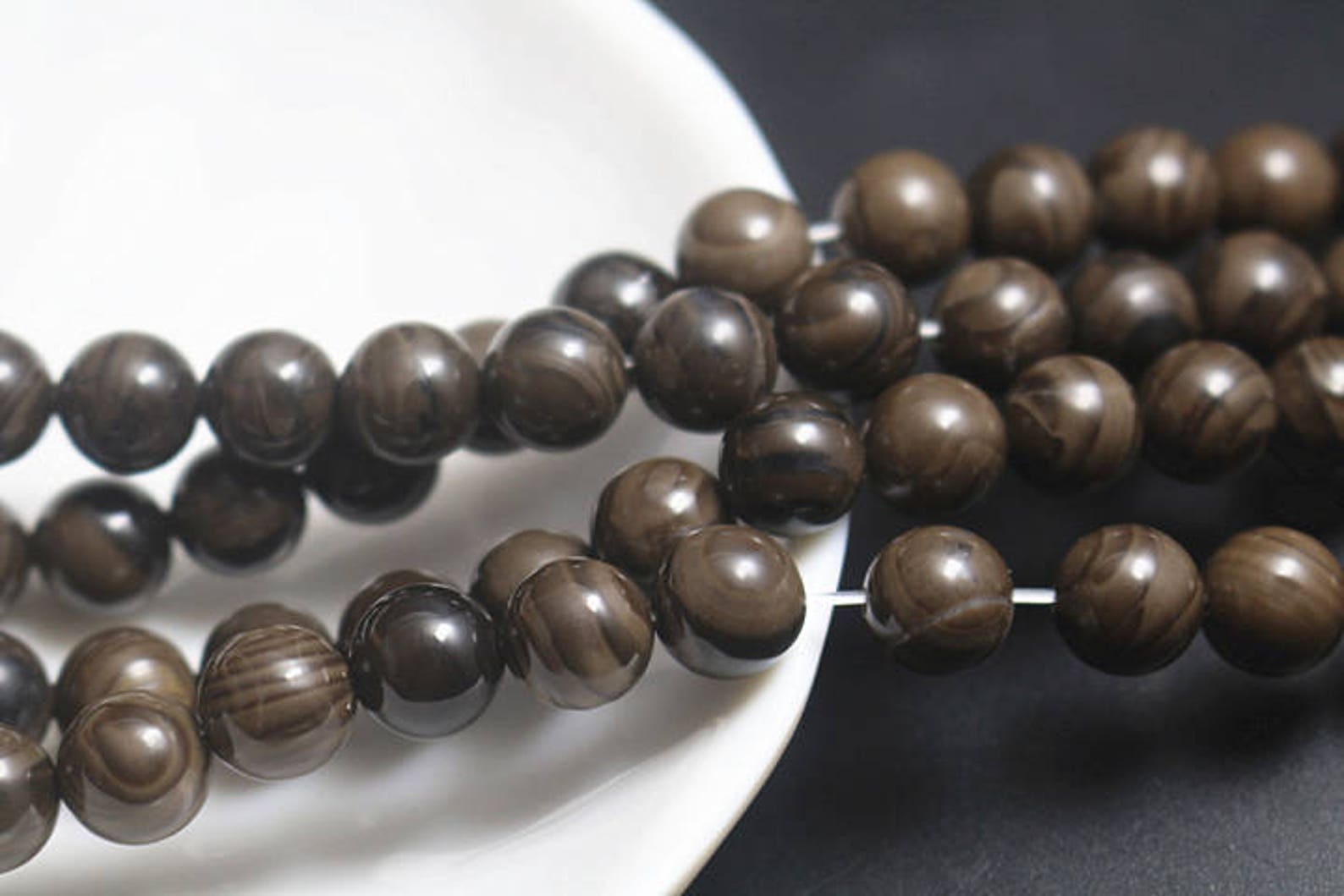 8mm Coffee Jasper Smooth and Round Beads 8mm Jasper Beads 15 | Etsy