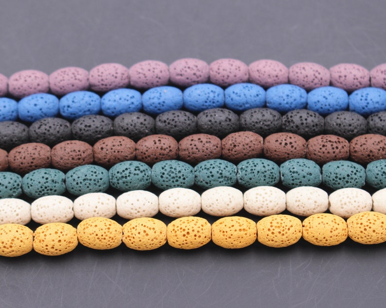 15 Colors Colorful Lava Beads Multicolor Lava Volcanic Rock | Etsy