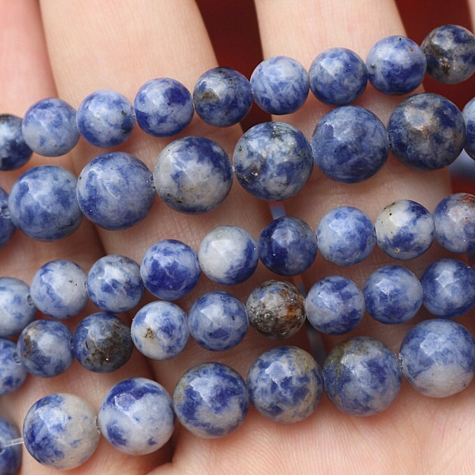 Blue Spot Jasper Gemstone Round Beads 15 Inch One Strand 4mm - Etsy