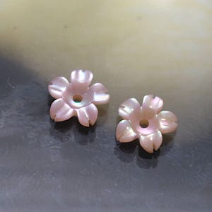 6mm 8mm Natural Pink MOP Shell Flower Beads, Pink Shell Beads, HZ0041 ...