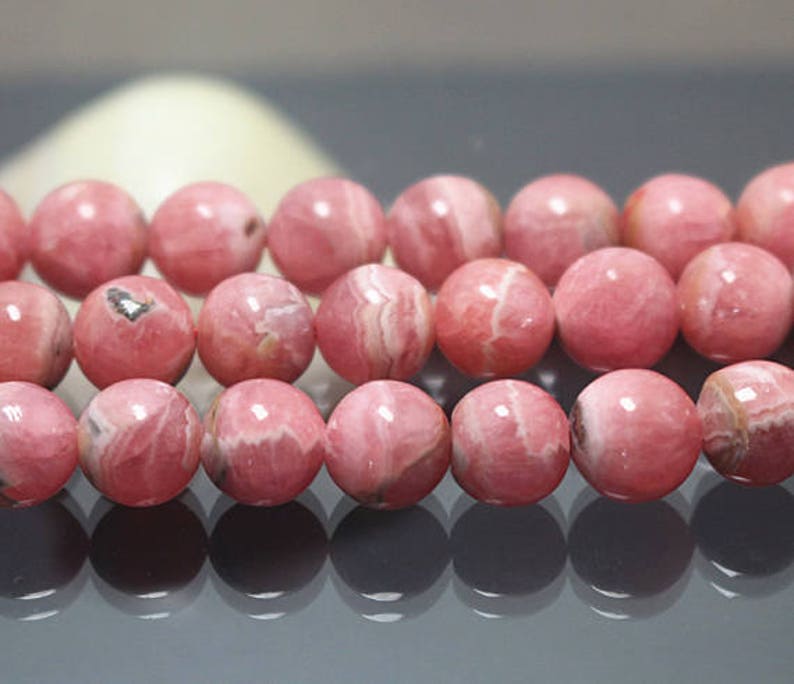 Natural Rhodochrosite beads AAA Rhodochrosite beads Gemstone | Etsy