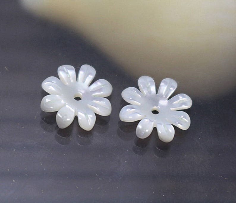 Natural White MOP Shell Flower Beads,white Shell 8 Mm 10mm 12mm 15mm ...