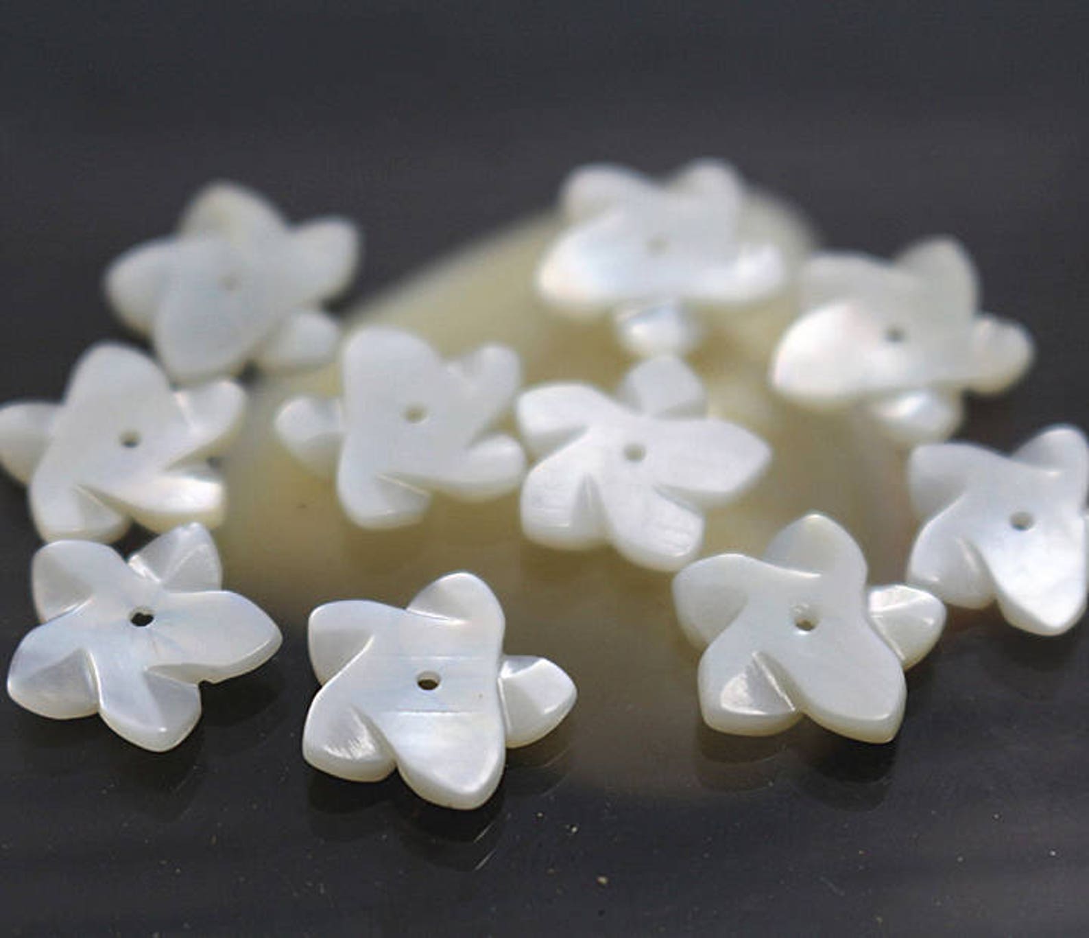 Natural White MOP Shell Flower Beads,white Shell 6mm 8 Mm 10mm 12mm ...