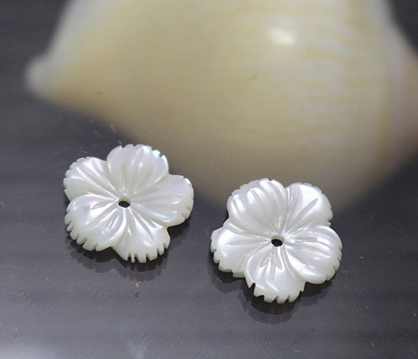 Natural White MOP Shell Flower Beads,white Shell 6mm 8 Mm 10mm 12mm ...