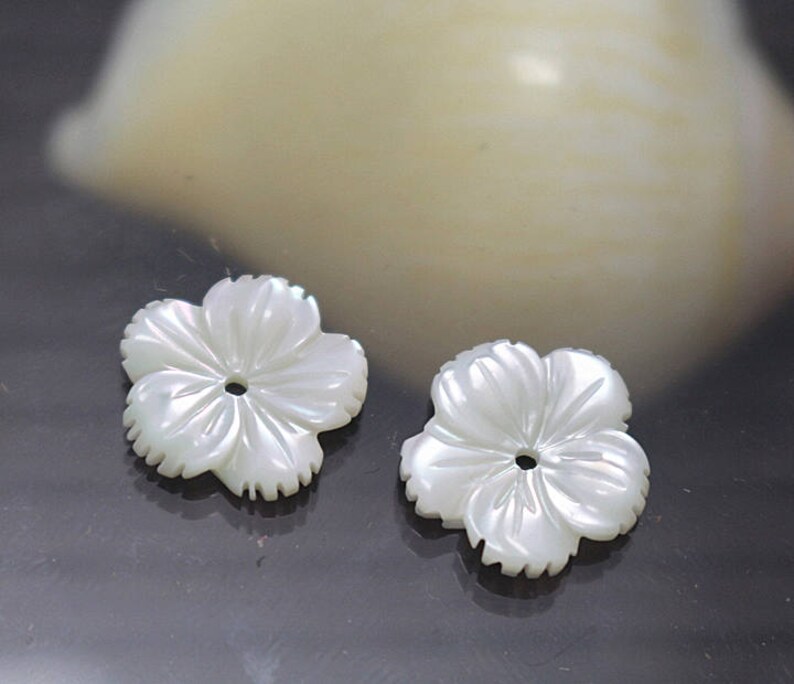 Natural White MOP Shell Flower Beads,white Shell 6mm 8 Mm 10mm 12mm ...