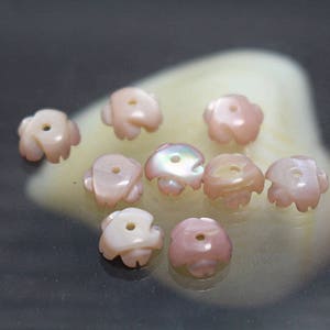 Natural Pink MOP Shell Flower Beads, Pink Shell 6 Mm 8 Mm 10mm Beads ...