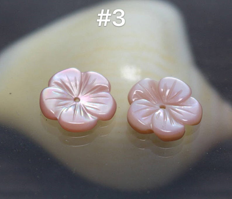 Natural Pink MOP Shell Flower Beads Pink Shell 6 Mm 8 Mm 10mm - Etsy