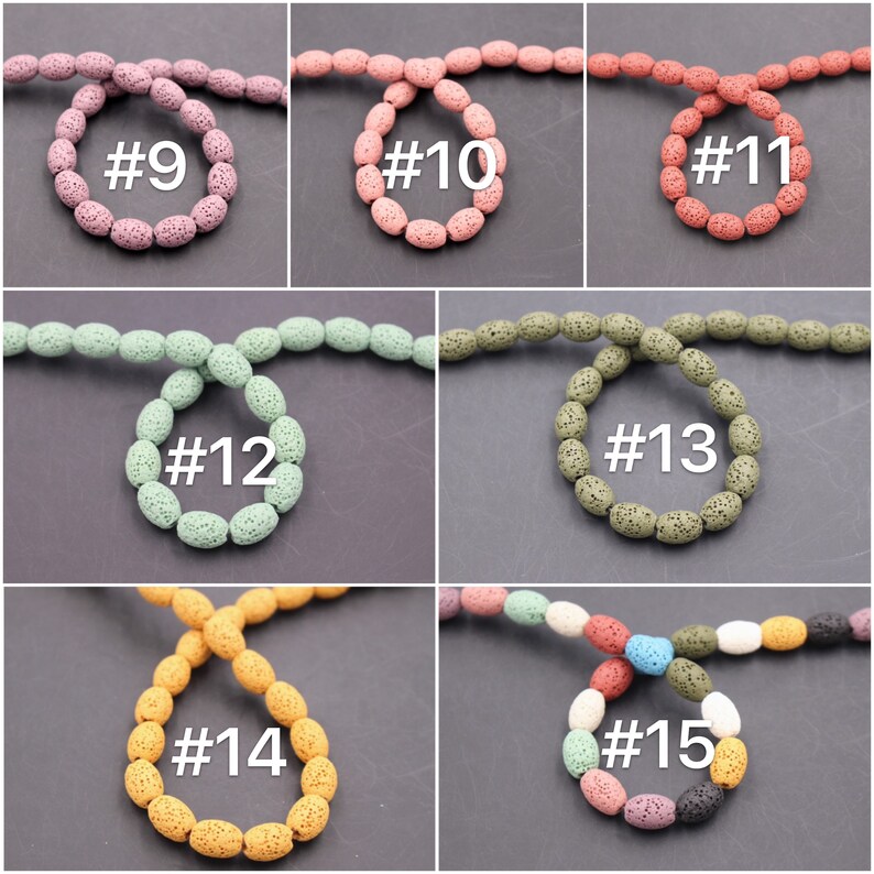 15 Colors Colorful Lava Beads Multicolor Lava Volcanic Rock - Etsy