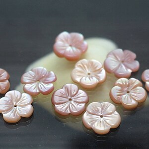 Natural Pink MOP Shell Flower Beads, Pink Shell 6 Mm 8 Mm 10mm 12mm ...