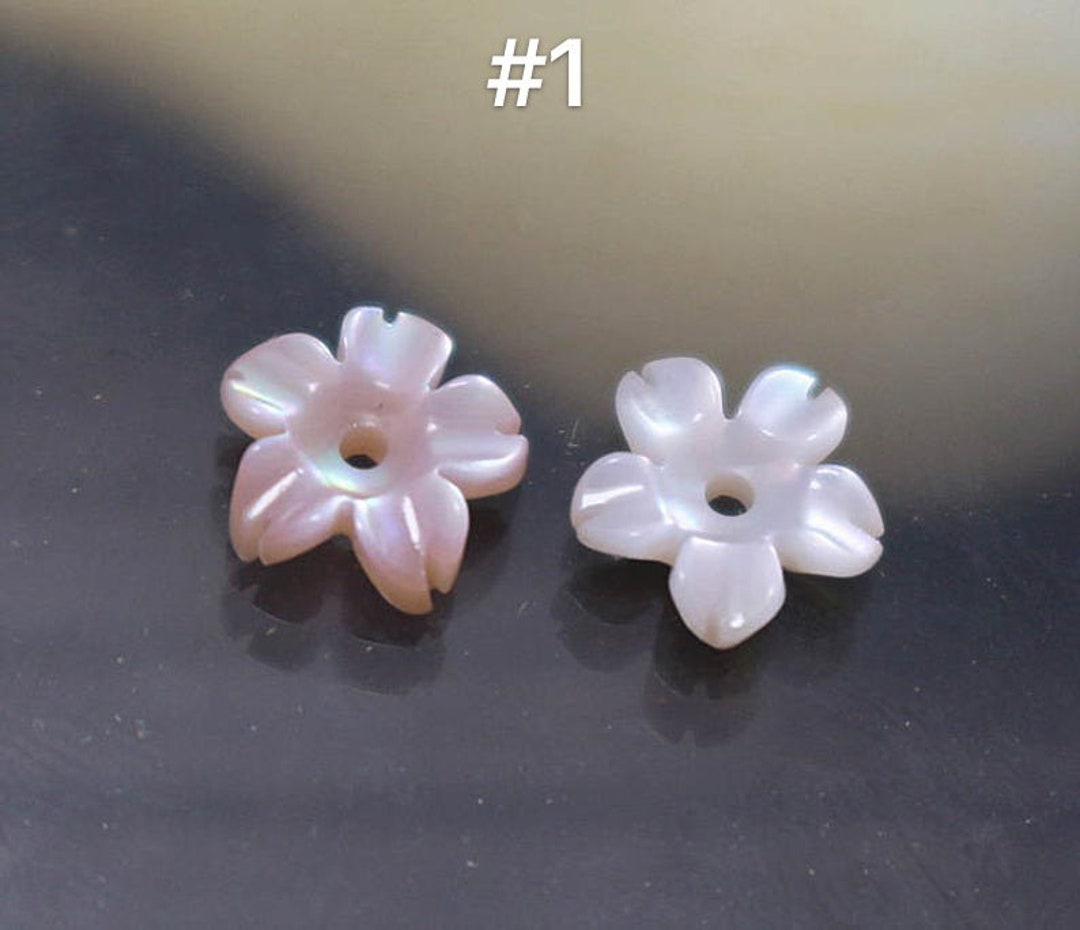6mm 8mm Natural Pink MOP Shell Flower Beads, Pink Shell Beads, HZ0041 ...