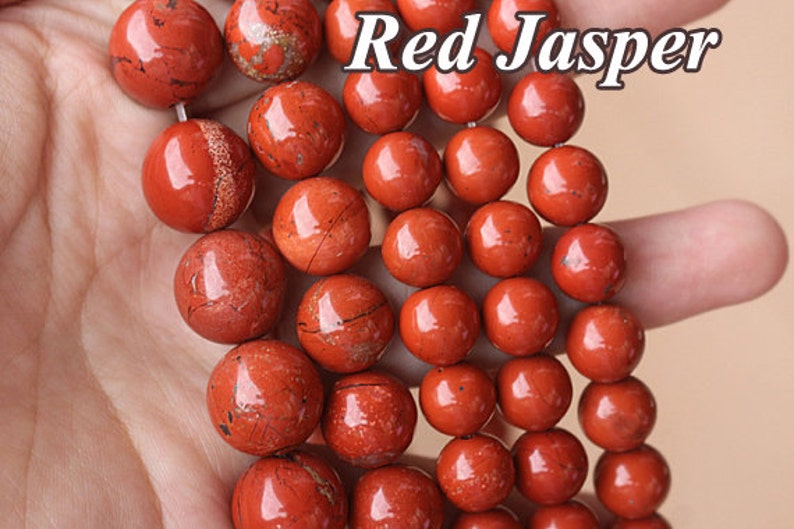Africa Red Jasper Gemstone Round Beads, 15'' One Strand ( 6 Mm 8mm 10mm ...