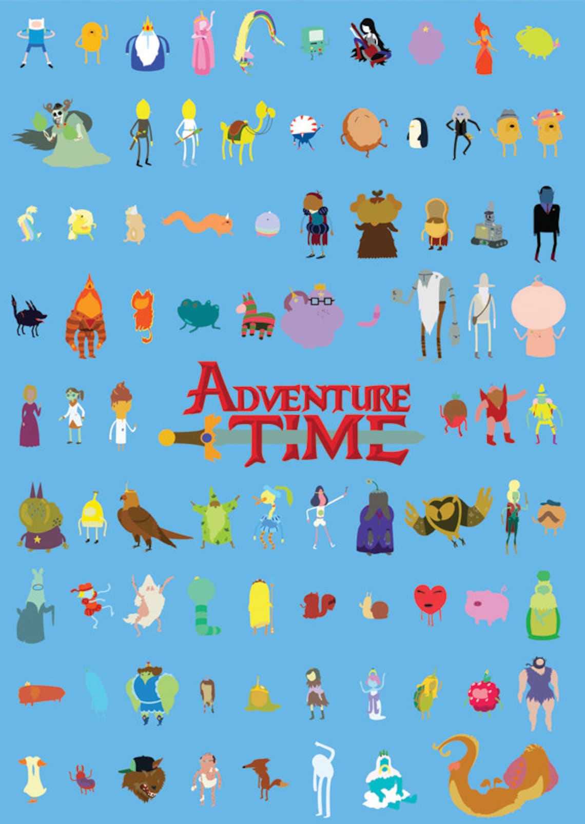 Adventure Time Poster Minimalist Themed Instant Digital - Etsy