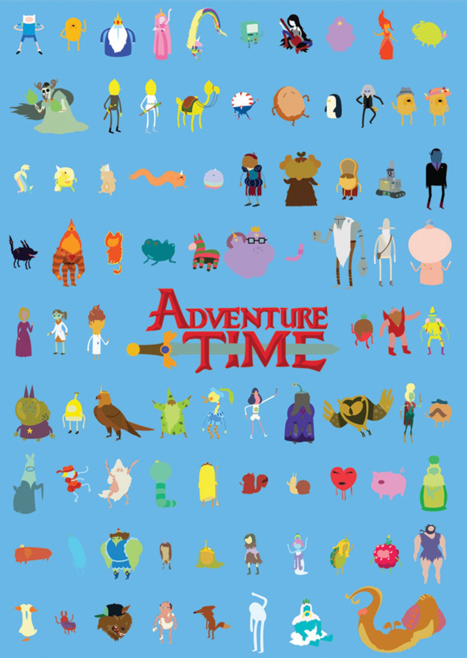 Adventure Time Poster minimalist themed instant digital | Etsy