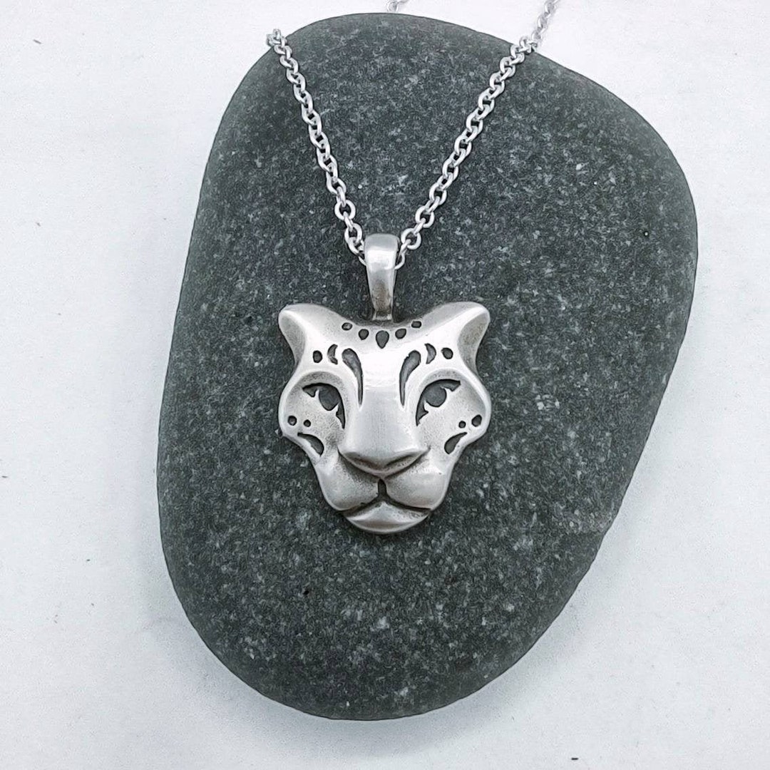 Snow Leopard Necklace Sterling Silver - Etsy