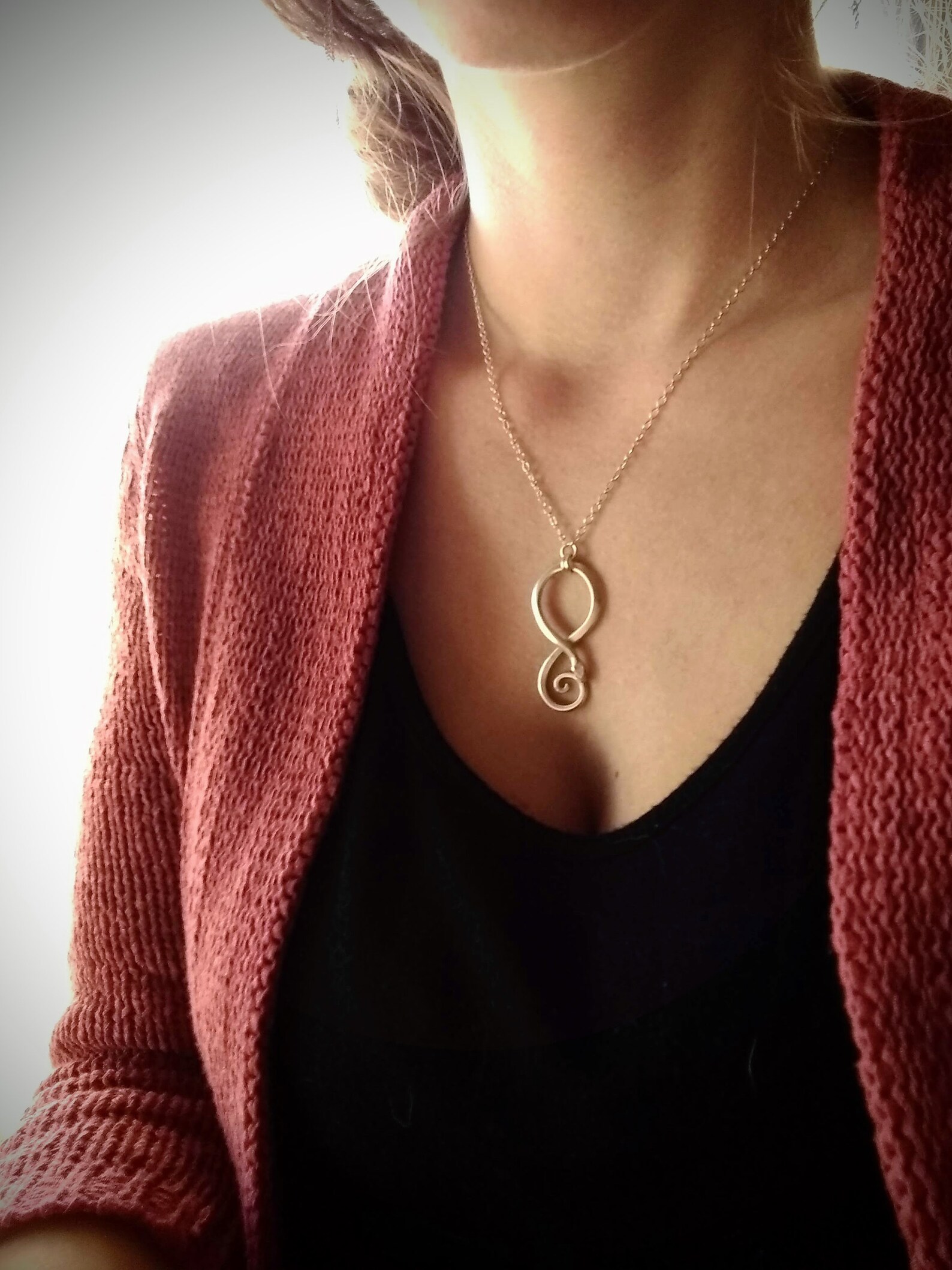 Snake Infinity Necklace Sterling Silver / Symbol of Rebirth ...