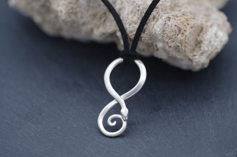 Snake Infinity Necklace Sterling Silver / Symbol of Rebirth - Etsy
