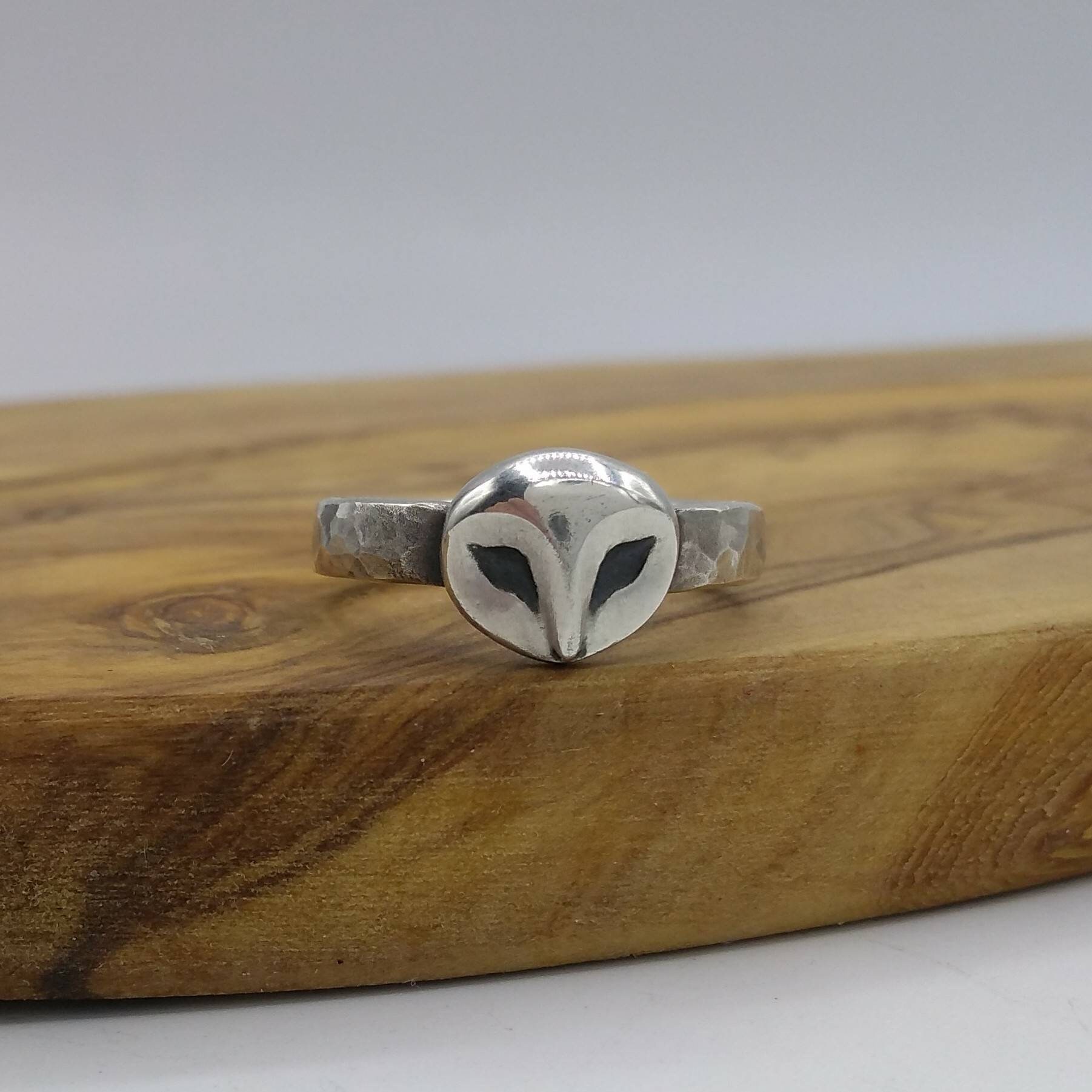 Owl Ring / Sterling Silver Owl Ring / Snowy Owl / Barn Owl / - Etsy