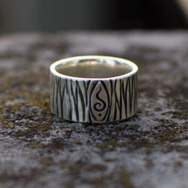 Tree Bark Ring - Etsy