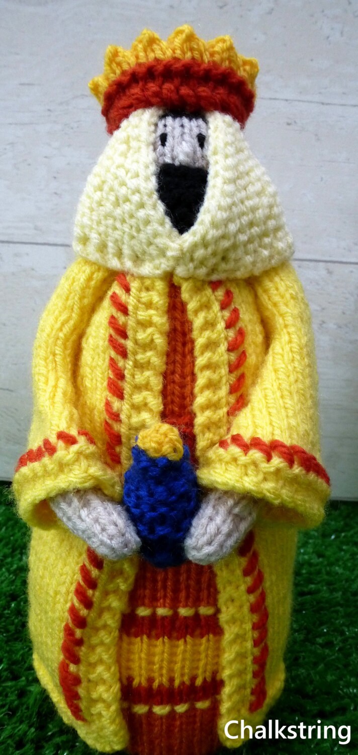 Set of Three Hand Knitted Kings for Your Christmas Nativity Scene - Etsy UK