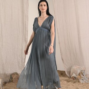 JALA DRESS - INDIGO, Transparent Cotton Gauze Dress, Luxury Gothic See ...