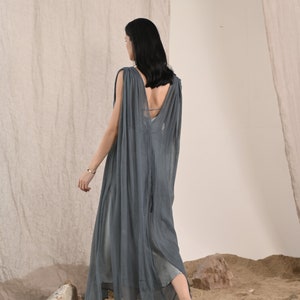JALA DRESS - INDIGO, Transparent Cotton Gauze Dress, Luxury Gothic See ...