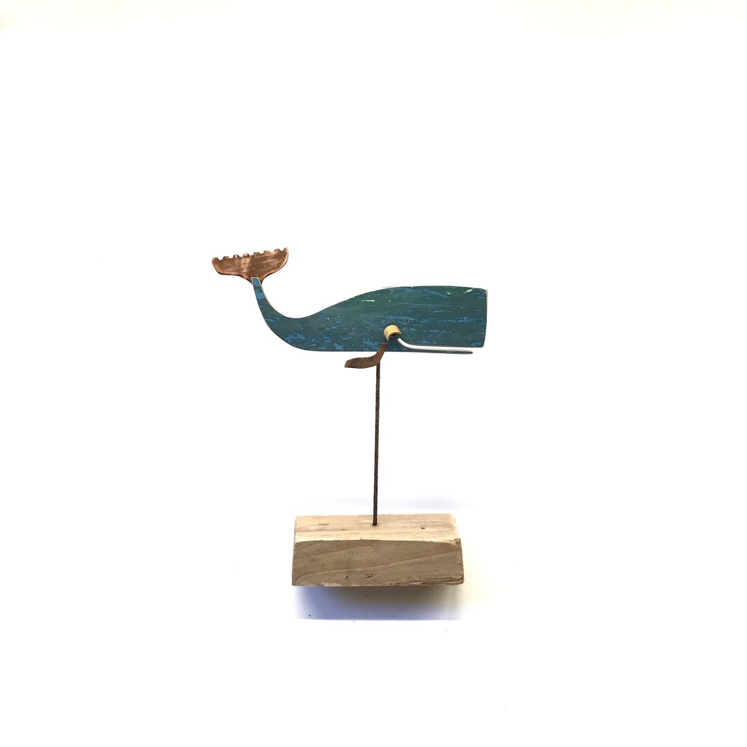 Whale, Miniature Wooden Whale on Stand, Nantucket Style, Wooden Whale ...