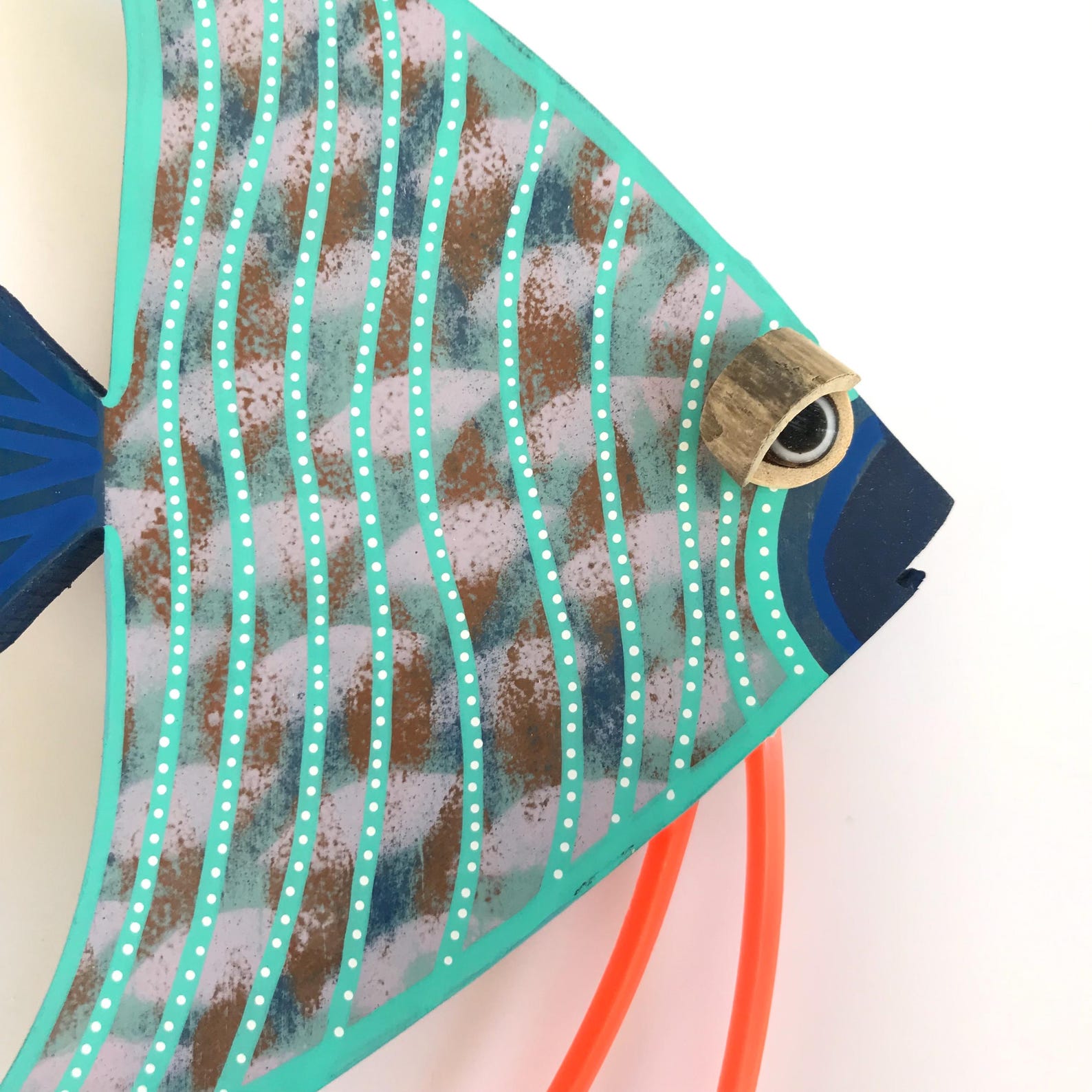 Wooden Angelfish, Retro Fish Wall Decor, Coastal Style, Nautical Decor ...